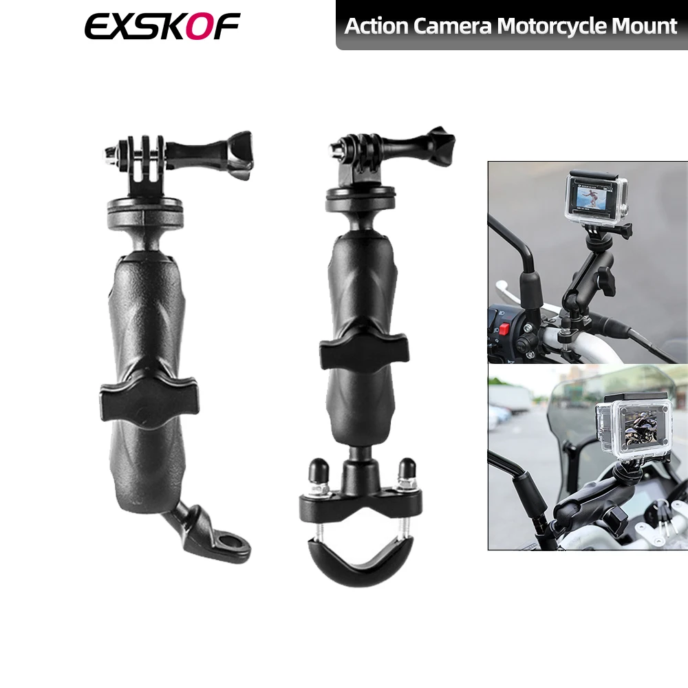 For-GoPro-Motorcycle-Bike-Handlebar-Rearview-Mirror-360-Mount-Bracket ...