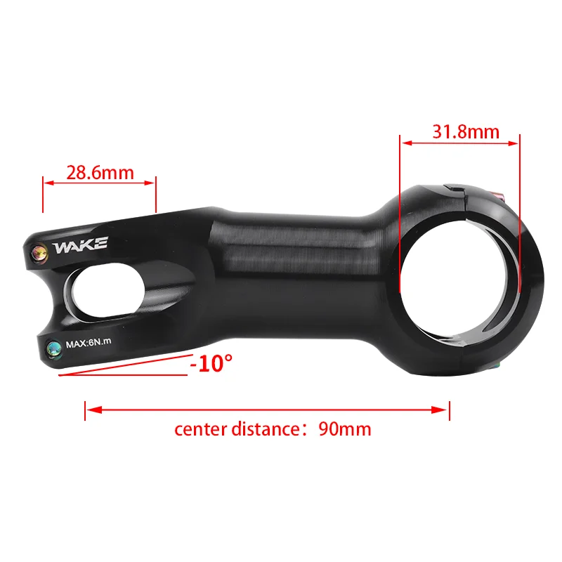 Wake Road Bike Stem 10 Degree CNC Aluminium Alloy 31.8mm For Road ...