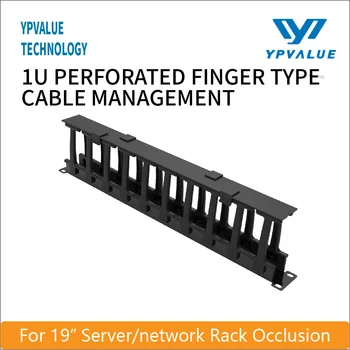 4-Pack Plastic Disassembled 1U Cable Management Horizontal Rack Mount ...