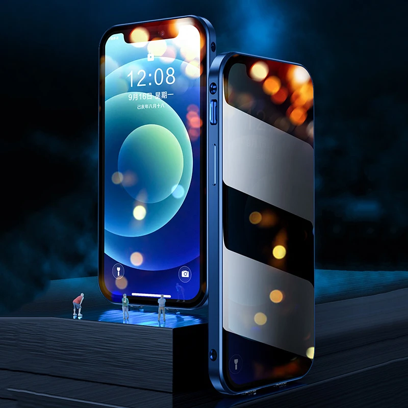Metal-Double-Sided-Magnetic-Privacy-Protection-Phone-Case-For-iPhone-15 ...