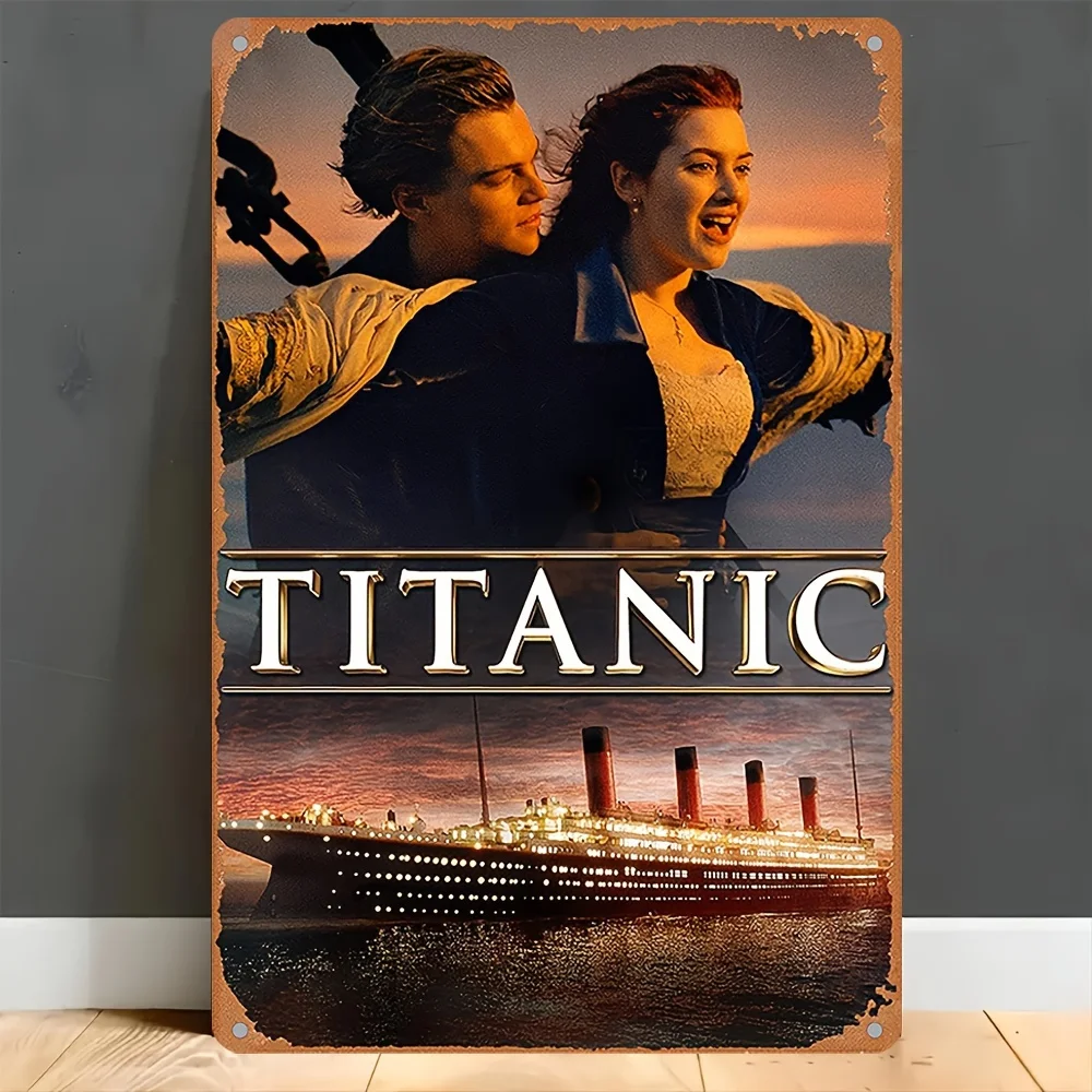 Titanic Movie Poster Metal Wall Art- Vintage Decoration, Waterproof and ...