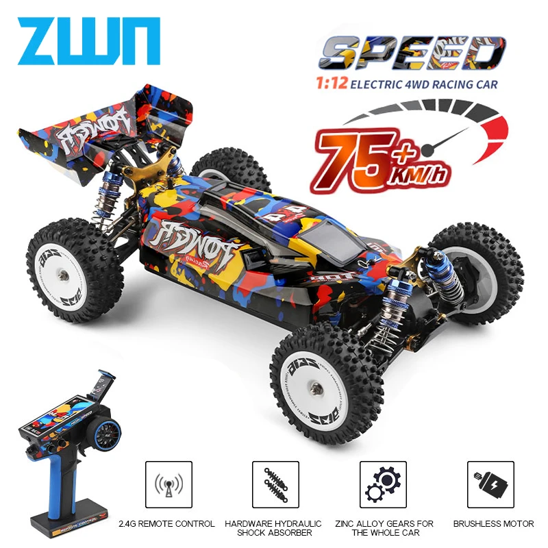 WLtoys 124007 75KM/H 4WD RC Car Professional Racing Car Brushless ...