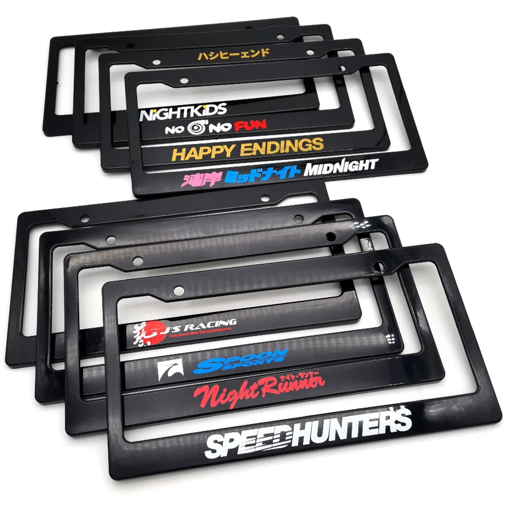 Universal-2PCS-ABS-US-Car-License-Plate-Frame-Cover-JDM-Nightkids ...