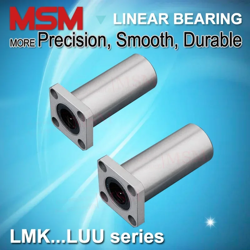 4pcs MSM Square Flange Linear Bearings Long Type LMK6LUU LMK8LUU ...