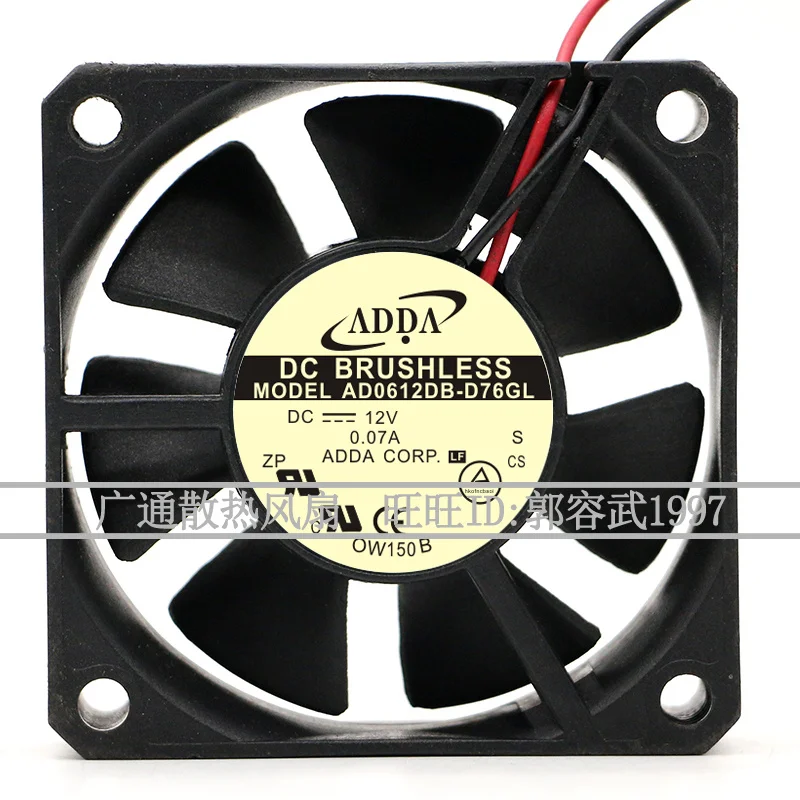 original AD0612DB-D76GL 6015 12V 0.07A 6CM quiet axial flow heat fan ...