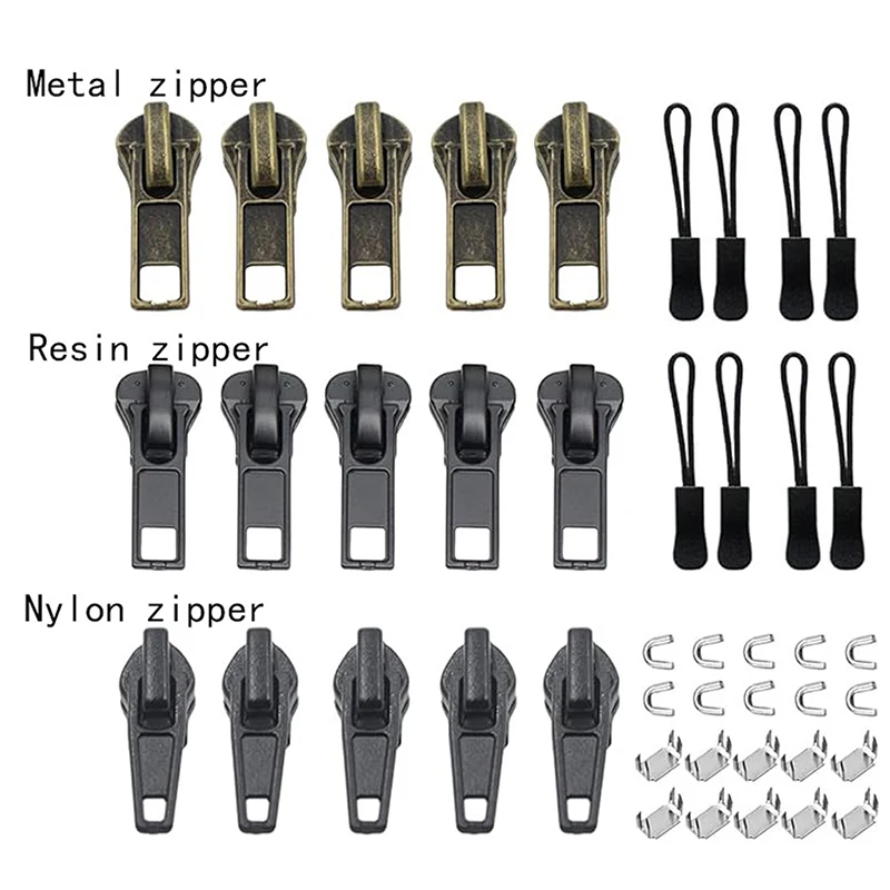 30-43pcs-set-Zipper-Repair-Kits-Replacement-Zipper-Puller-Convenient ...