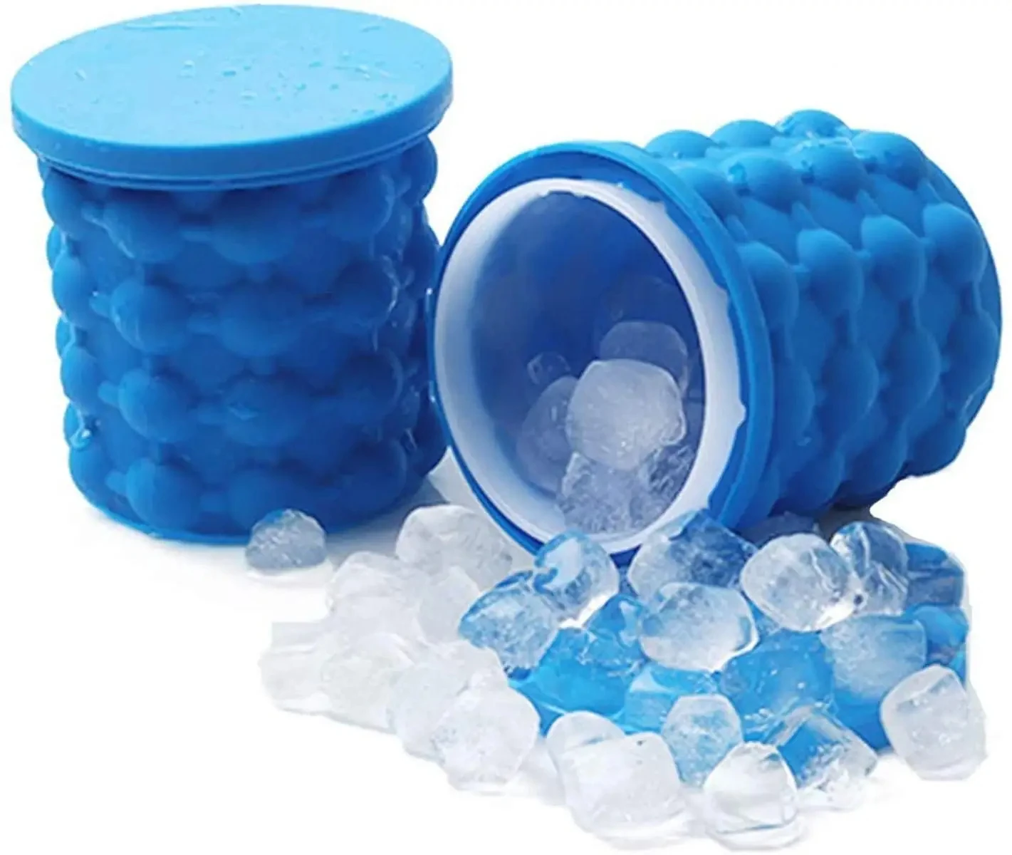 Silicone-Ice-Bucket-Portable-Ice-Cube-Maker-Molds-Wine-Cooler-Beer ...