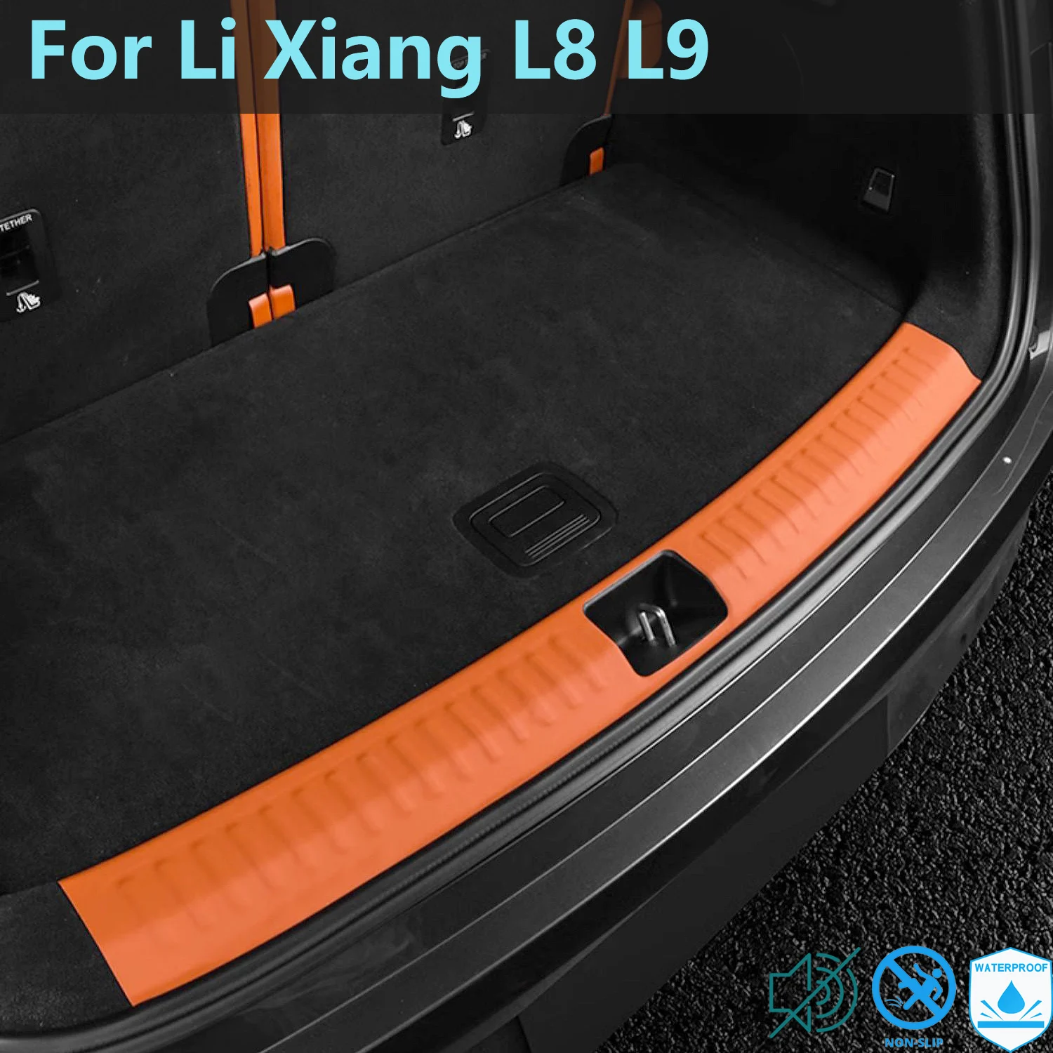 For-LiXiang-L8-L9-2023-Car-Leather-Trunk-Threshold-Strip-Attached-Rear ...