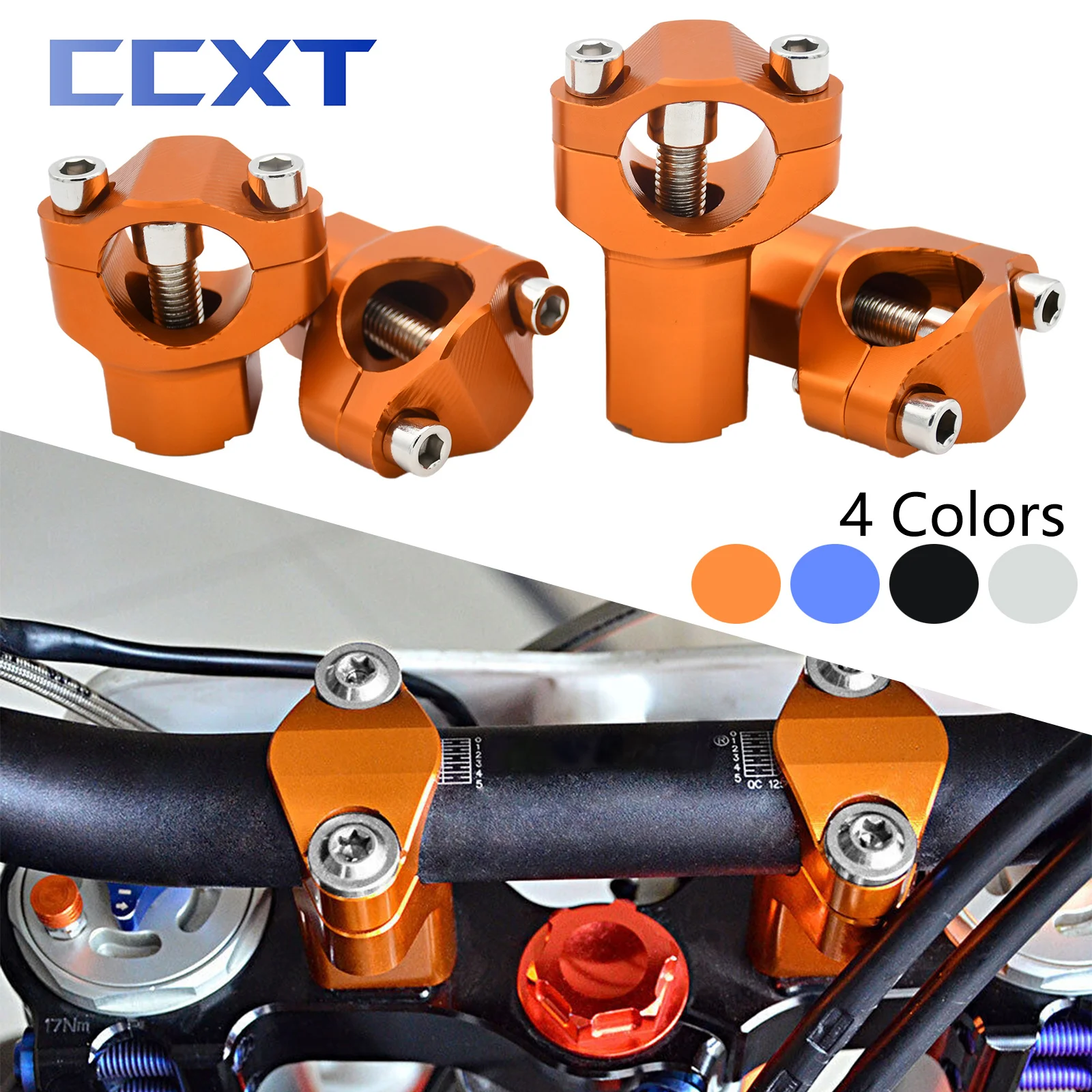 Motorcycle-Handlebar-Riser-Bar-Clamp-Mount-For-Husqvarna-TC-FC-TE-FE ...