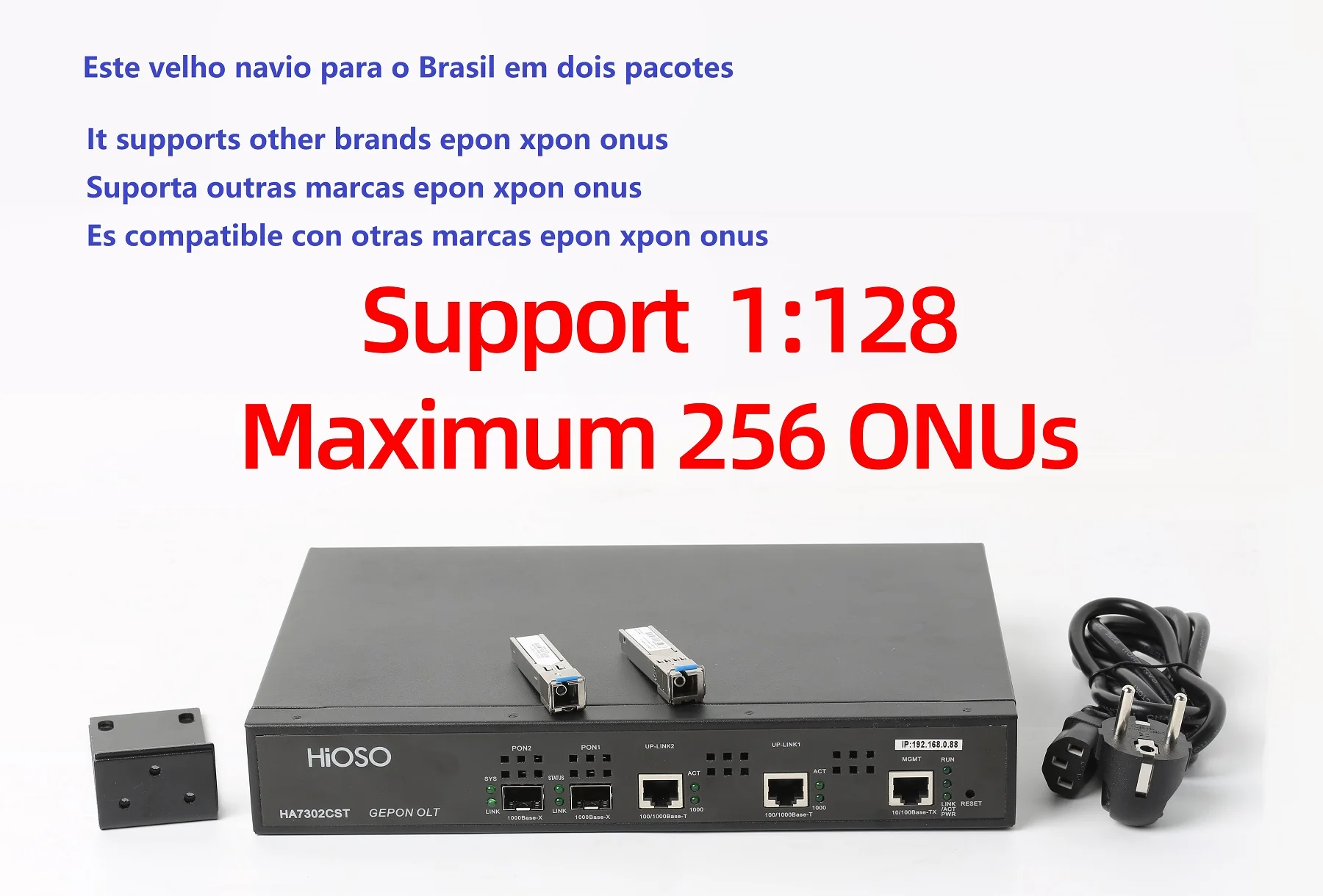 HIOSO-2PORT-EPON-OLT-2PON-WEB-SNMP-CLI-uyumlu-HUAWEI-ZTE-FIBER-ev-EPON ...
