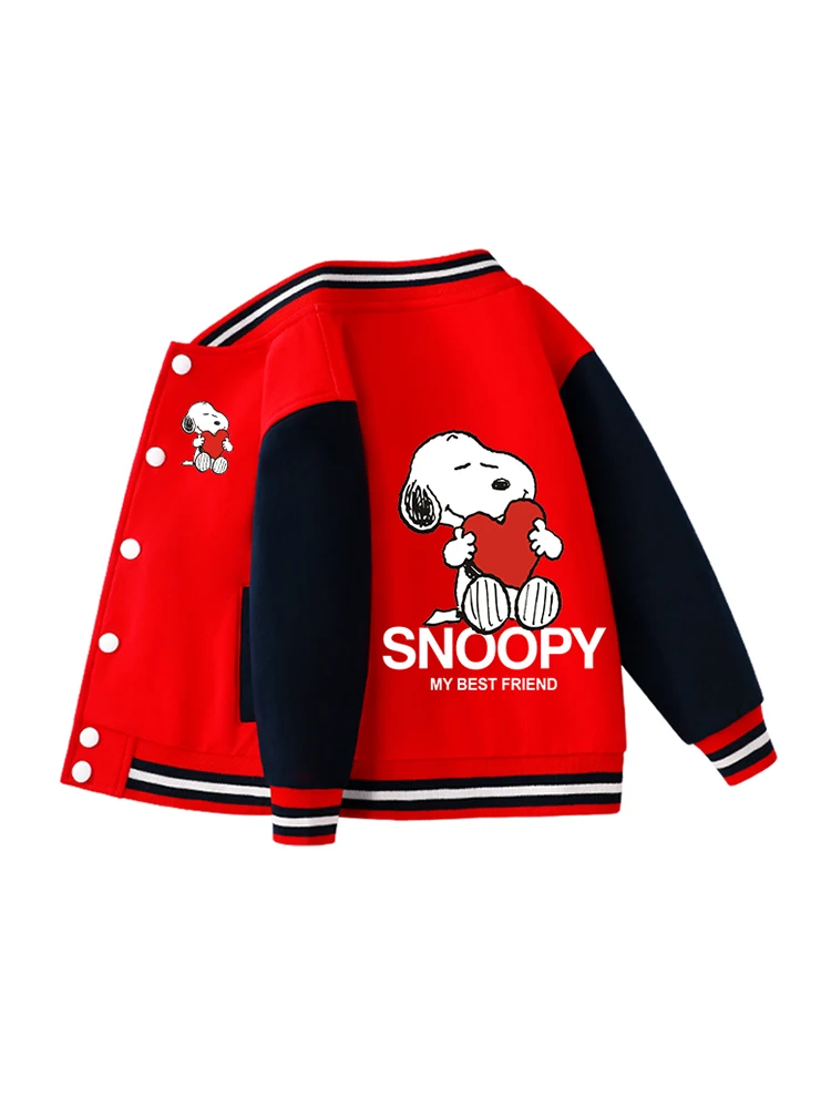 Chaqueta-de-Snoopy-Kawaii-para-ni-os-y-ni-as-uniformes-de-b-isbol ...
