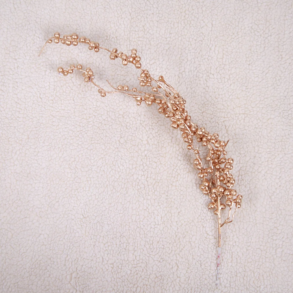 Gold-Trim-Christmas-Imitation-Berries-Fake-Berry-Branches-Photography ...