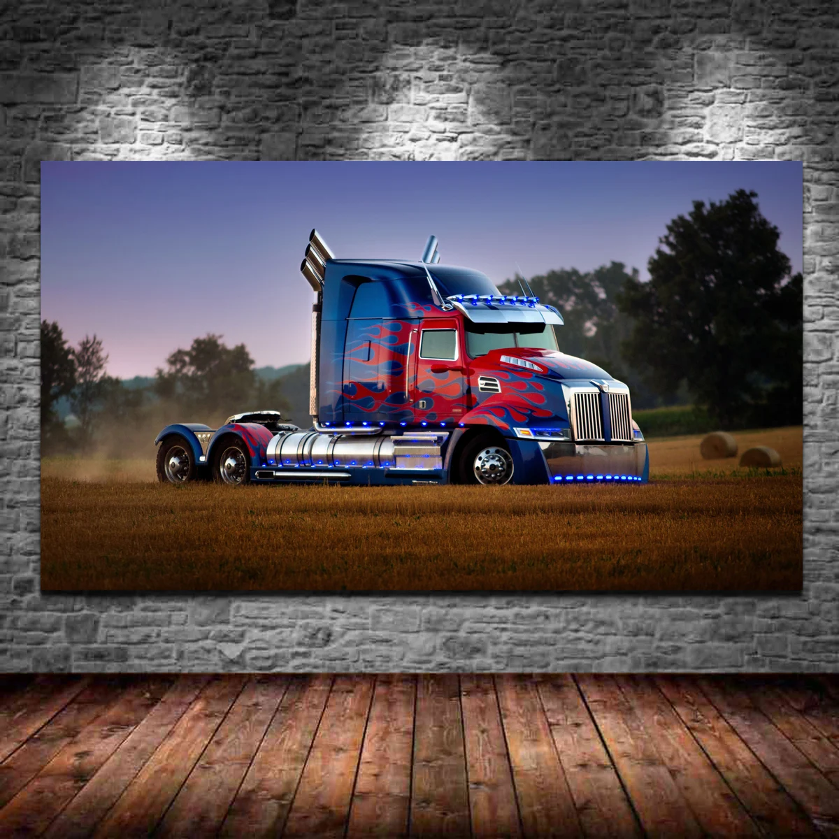 Supercar-Wall-Art-Optimus-Prime-Truck-Car-Vehicle-Canvas-Painting ...