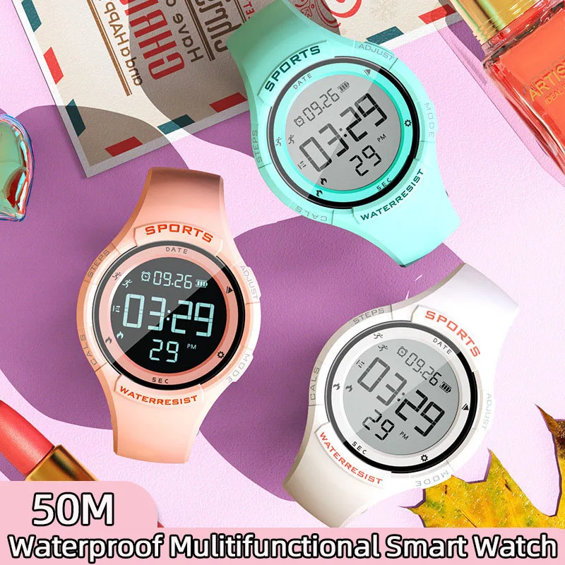 Smart-Watch-Women-Men-Waterproof-Sport-Pedometer-Watches-Silicone-Strap ...