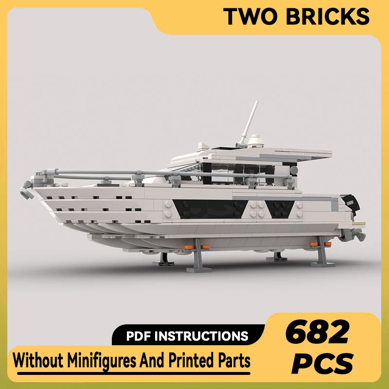 Technical-Moc-Bricks-Boat-Model-Outboard-Motor-Yacht-Modular-Building ...