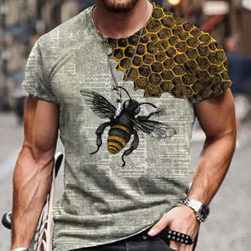 Camiseta-de-colmena-de-abejas-para-hombres-y-mujeres-ropa-con-estampado ...