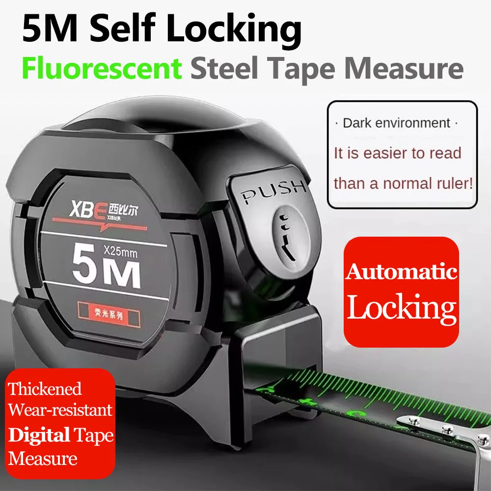 Self-Locking-Fluorescent-Steel-Tape-Measure-High-Precision-Thickened ...