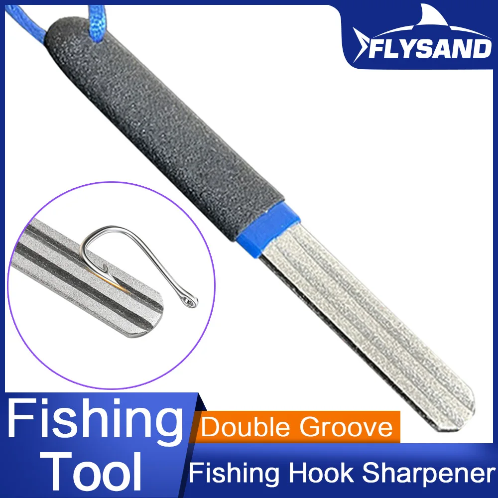 FLYSAND-Portable-Outdoor-Double-Groove-Fishing-Hook-Sharpening-Hone-New ...