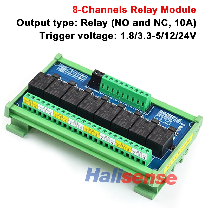 8-Channels-Optocoupler-Isolation-Relay-Module-PLC-Signal-Amplifier ...