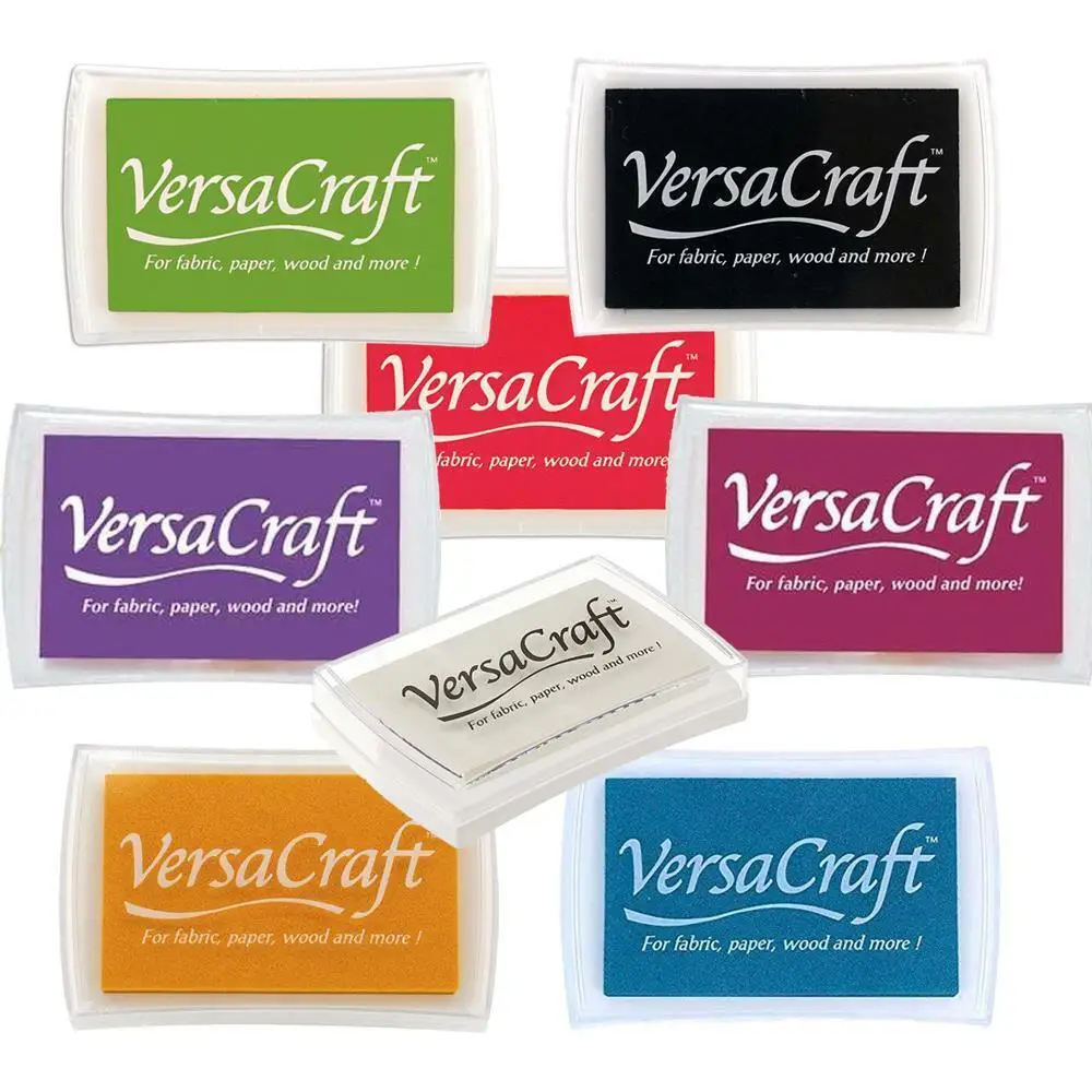 Tsukineko-Large-Coloured-Ink-Pads-Versacraft-Pigment-Stamp-Scrapbook ...