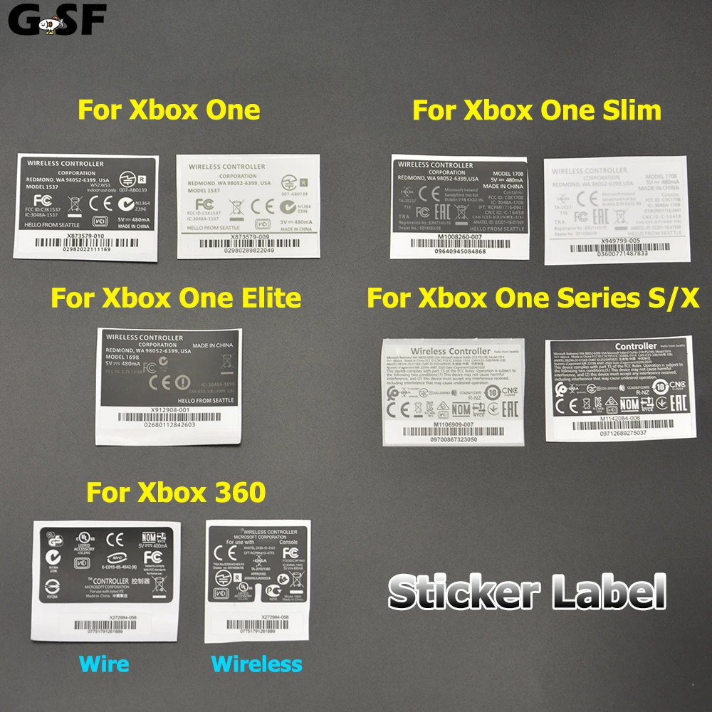 2PCS-For-Xbox-360-Black-White-Controller-Sticker-Label-For-Xbox-One ...