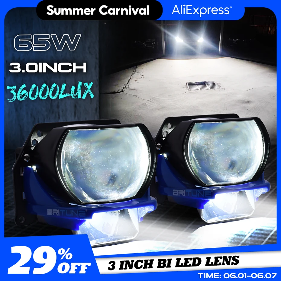 3-0-INCH-Bi-LED-Lenses-65W-36000LUX-With-Third-Light-LED-Projector ...