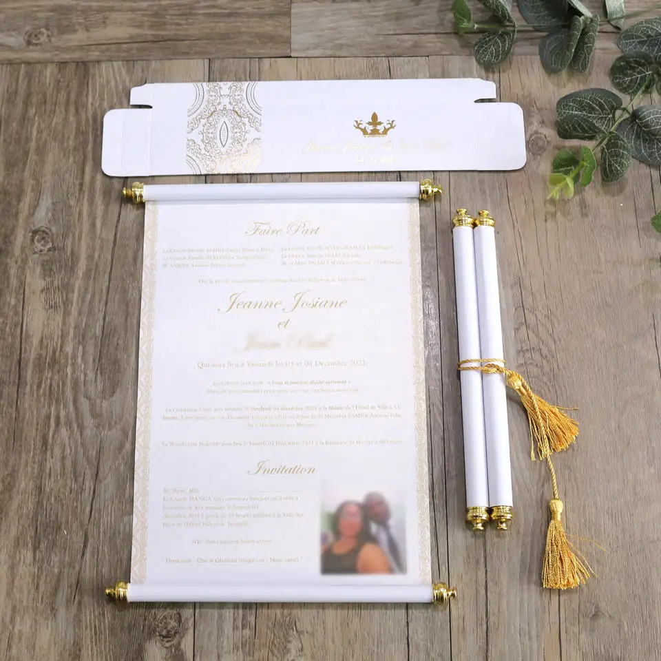Scroll Invitations Supplies