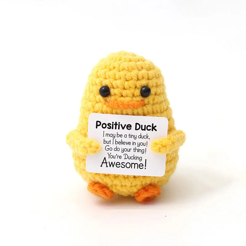 Cute-Handwoven-Positive-Energy-Duck-Ornaments-Handmade-Crochet-Support ...