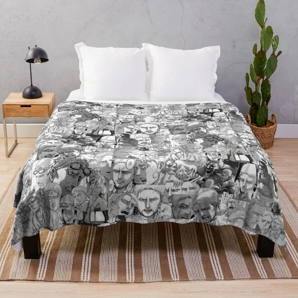 Reiner Manga Panels Throw Blanket Summer Blanket Blanket Luxury Softest ...