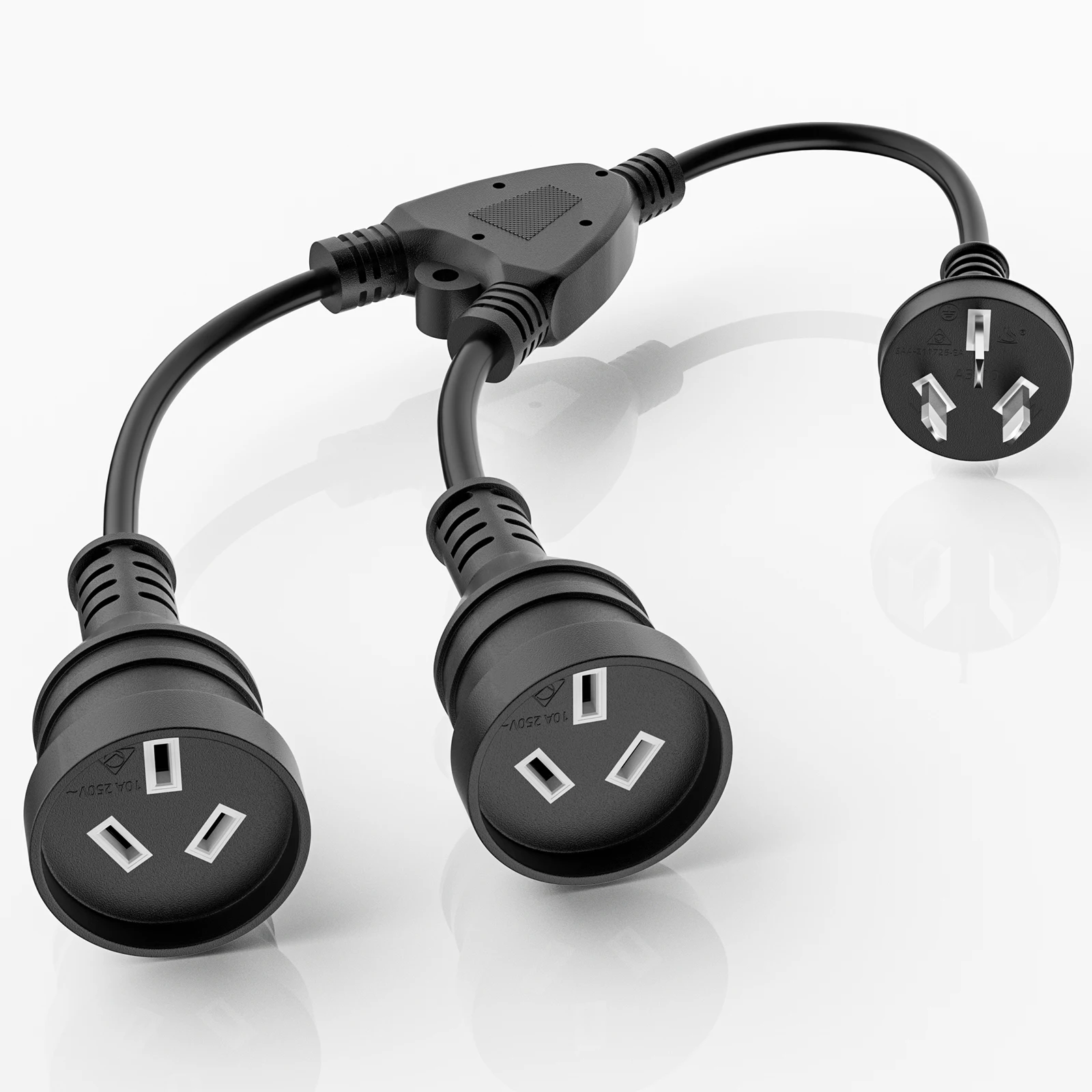 3-Pin-Plug-Power-Extension-Cord-Australia-AU-Double-Plug-Electric ...