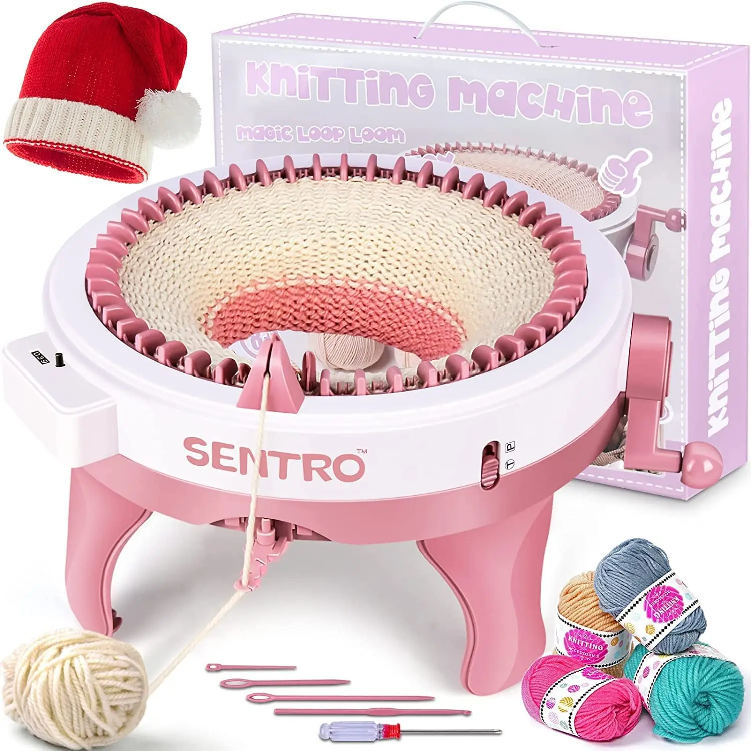 Machine-de-tissage-rond-intelligente-pour-enfants-planche-rotative-kit-de-tricot-double-cadeau ...