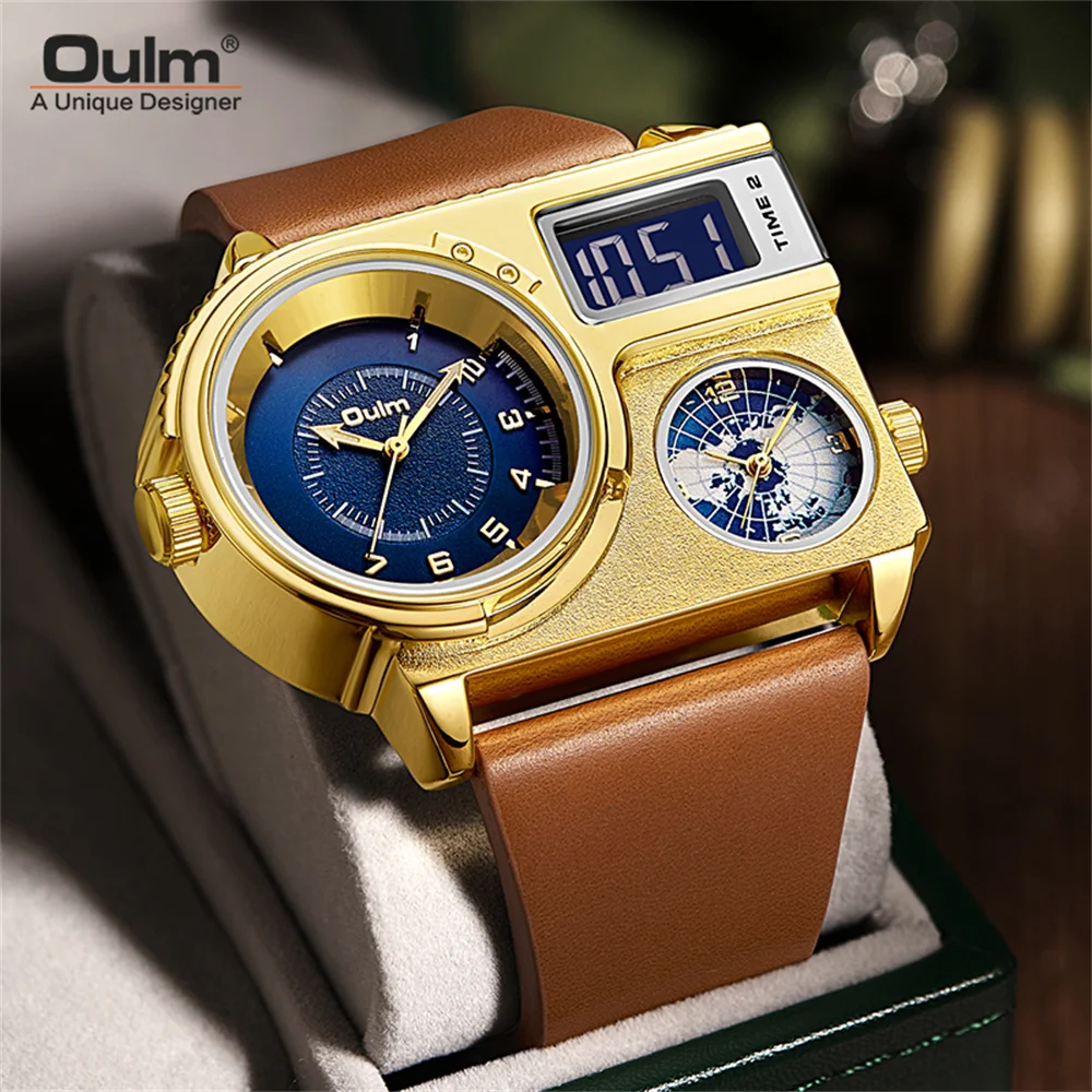 Oulm-reloj-deportivo-para-hombre-cron-grafo-con-dos-zonas-horarias ...