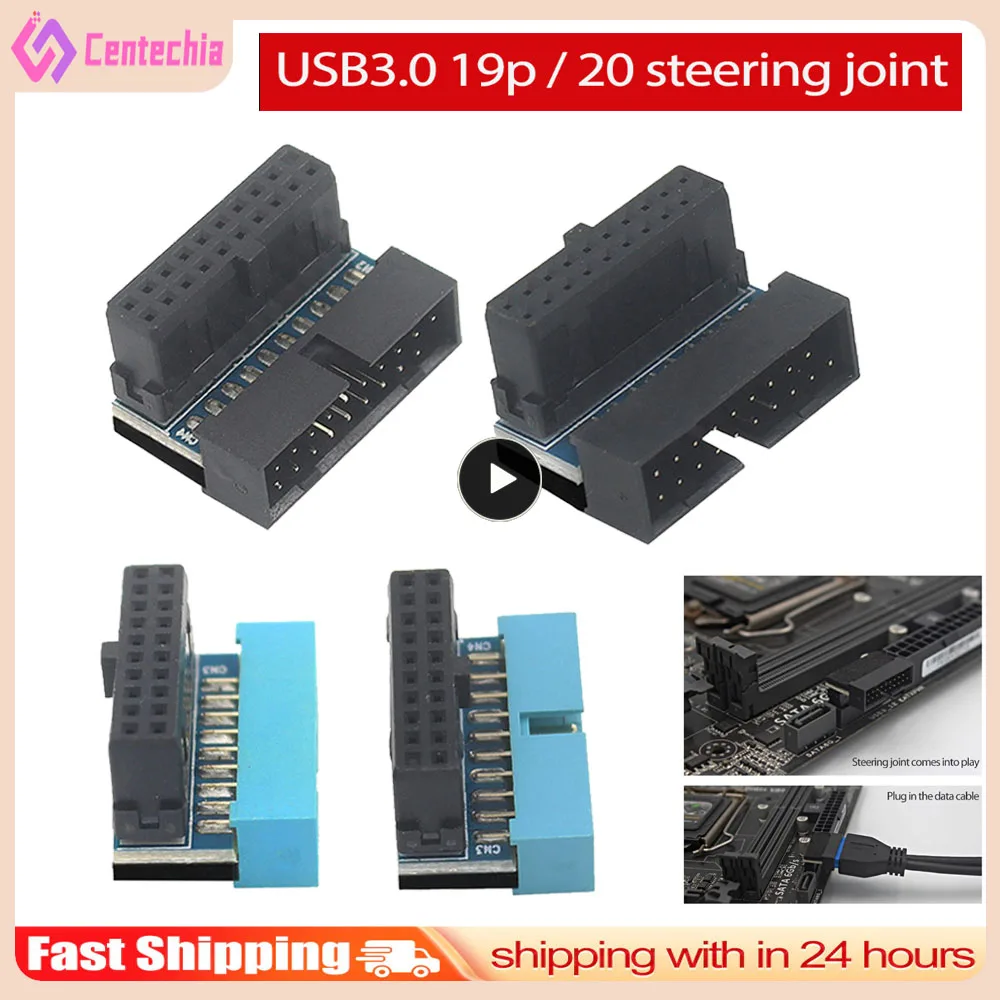 1-10PCS-For-Motherboard-USB-3-0-19-Pin-20-Pin-Male-To-Female-Extension ...