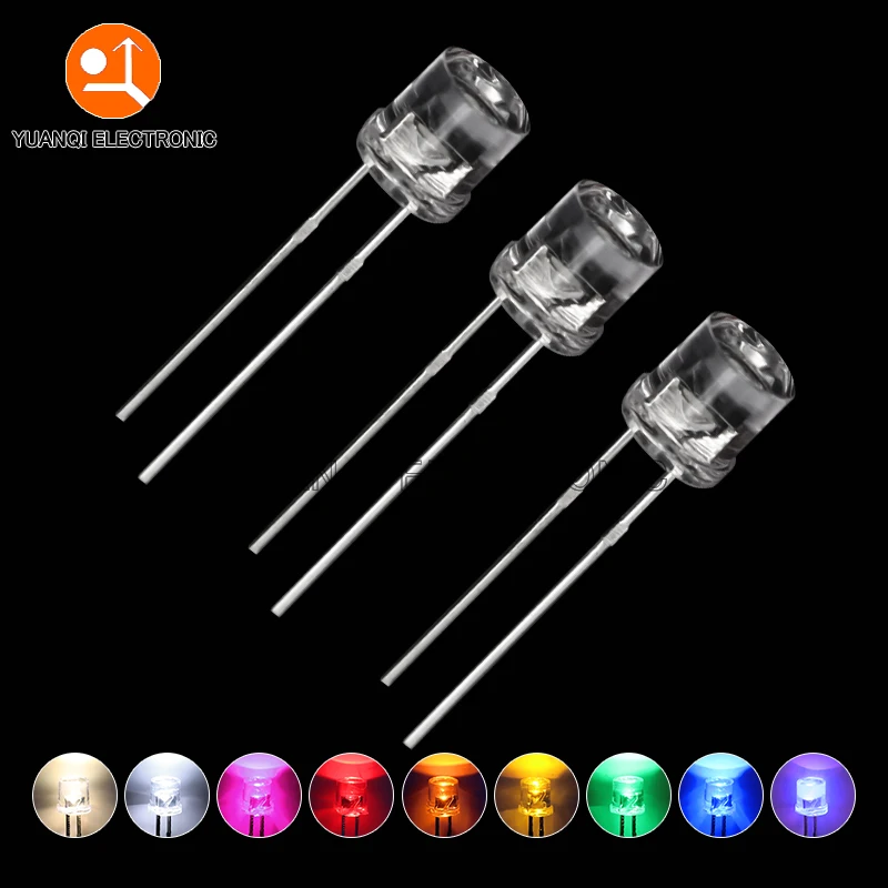 100pcs-5MM-Flat-Top-White-Red-Yellow-Blue-Green-Assorted-Kit-Lamp-Diode ...