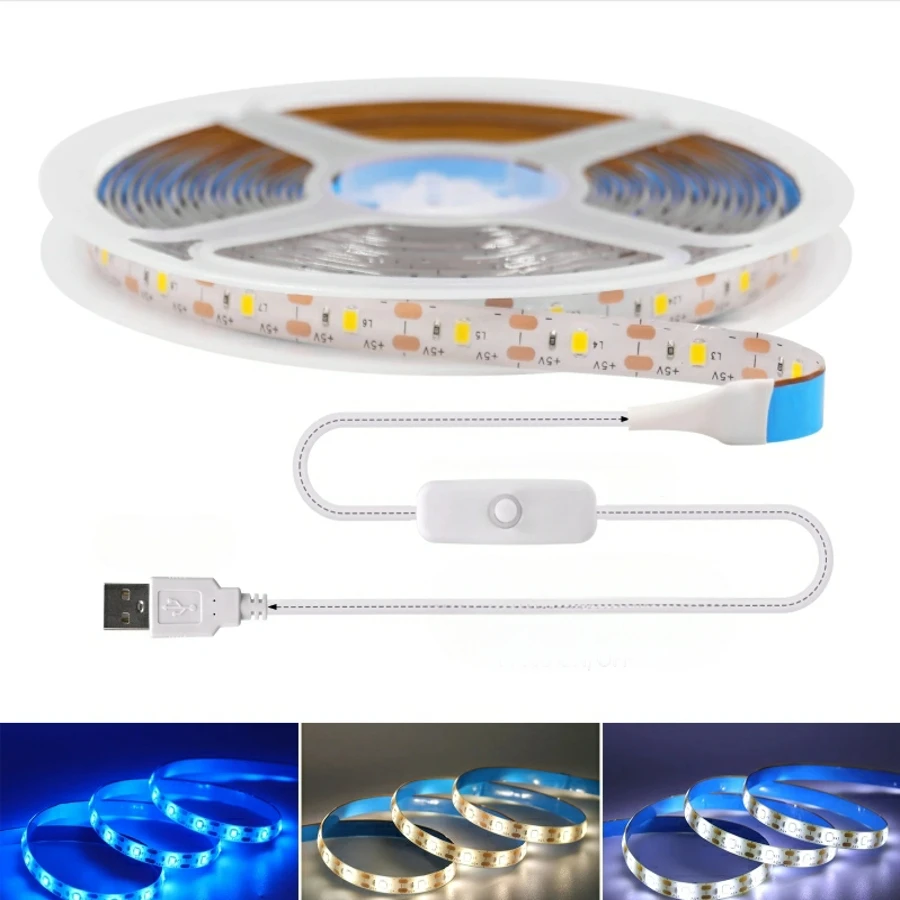 5V-USB-LED-Strip-Light-with-Switch-Decoration-Tape-for-House-Room ...