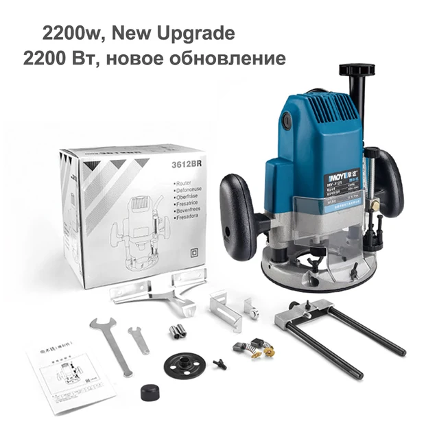 2200W 220V Electric Wood Router Trimmer Woodworking Machine 22000RPM ...