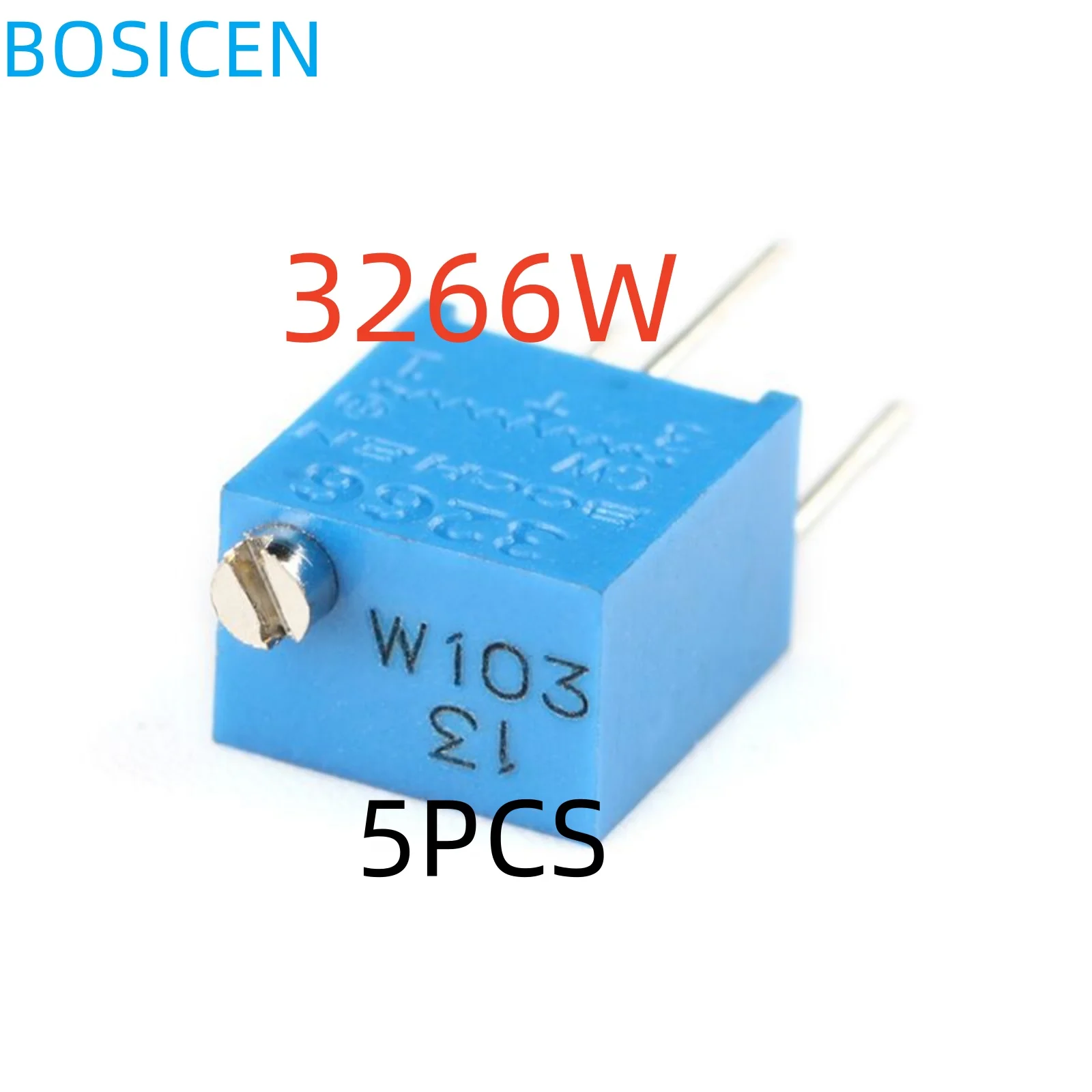 5PCS-3266W-Adjustable-potentiometer-100R-1M-100R-200R-500R-1k-2k-5K-10K ...