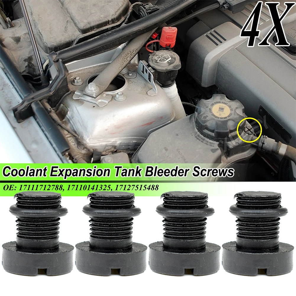 4PCS-Car-Radiator-Overflow-Coolant-Expansion-Tank-Bleed-Screw-For-BMW-1 ...