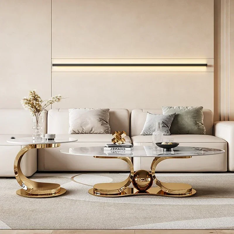 Table-Basse-Ronde-en-Marbre-pour-Salon-Design-de-Luxe-Console-IQUE-Tea ...