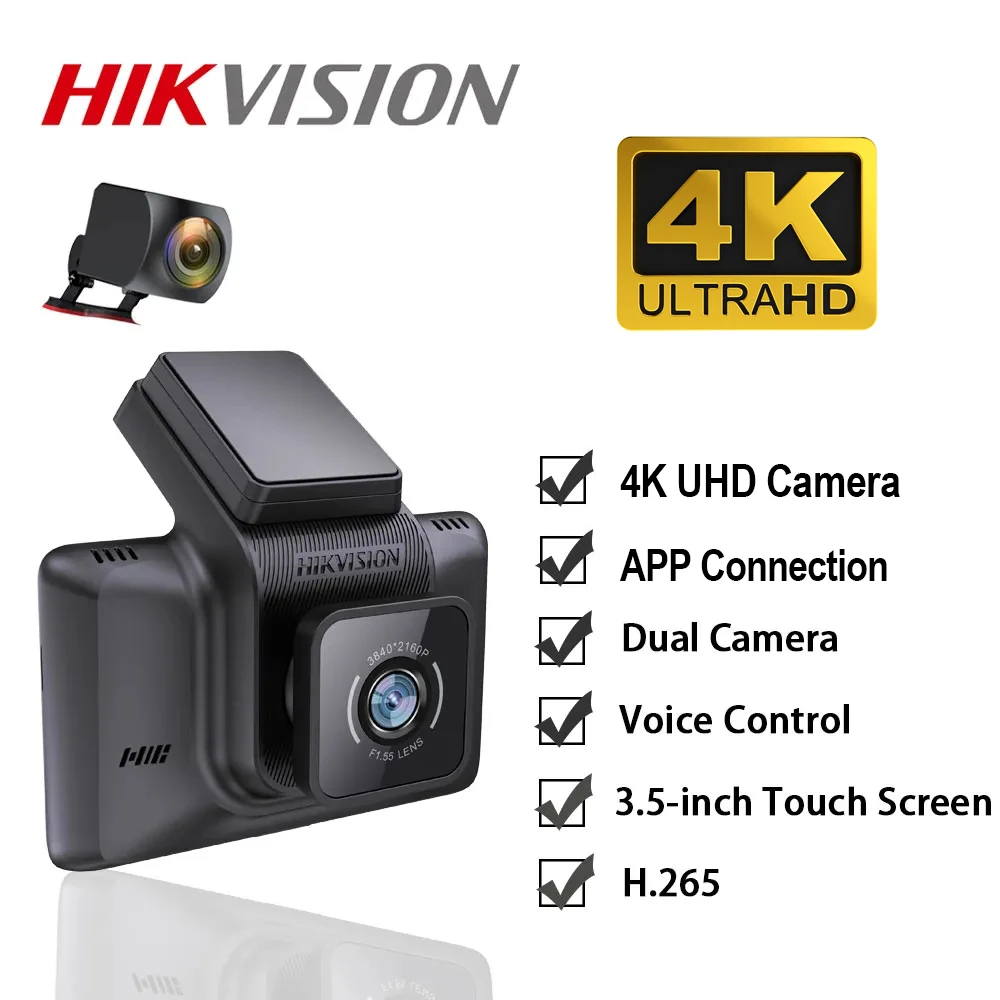 HIKVISION K5 Car DVR car camera for vehicle 3-inch Touch Screen 4K Dash ...