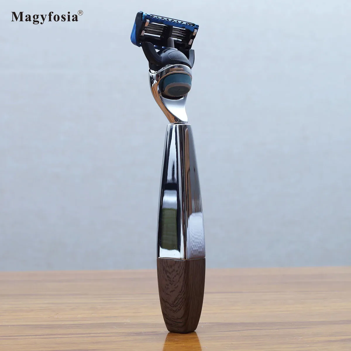 Magyfosia Full Body Shaving 5 Layer Fusion Razor with Rosewood Grain ...
