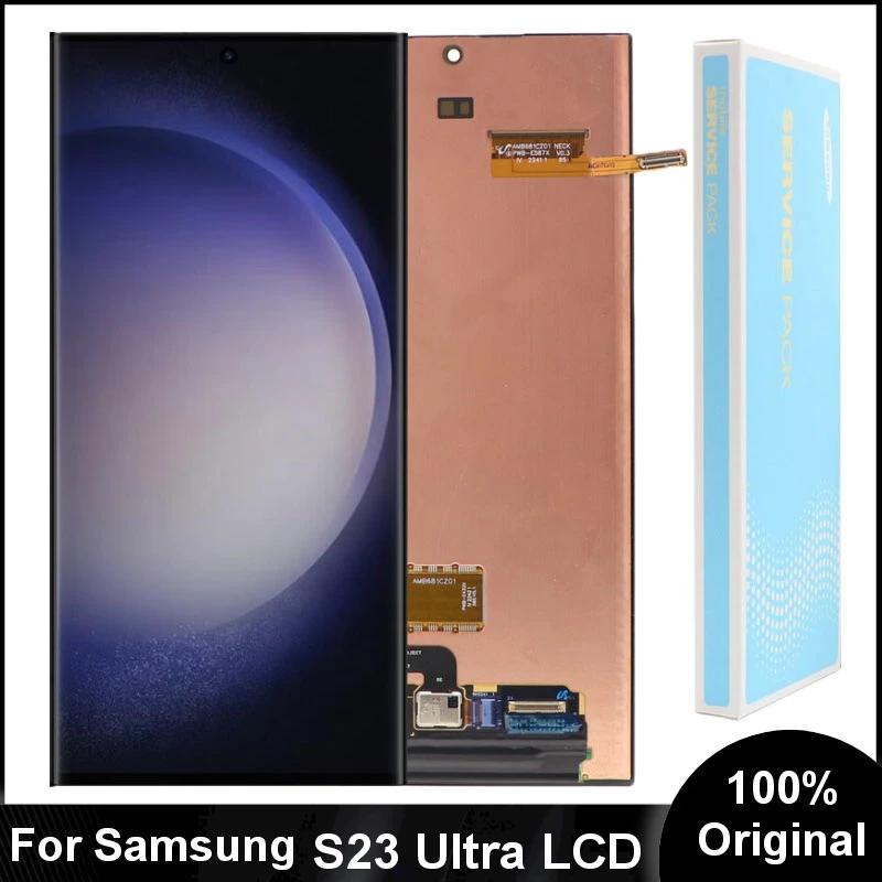 Original 6.8 "Tela AMOLED S23Ultra Para Samsung Galaxy S23 Ultra 5G LCD S918B S918B/DS S918U ...