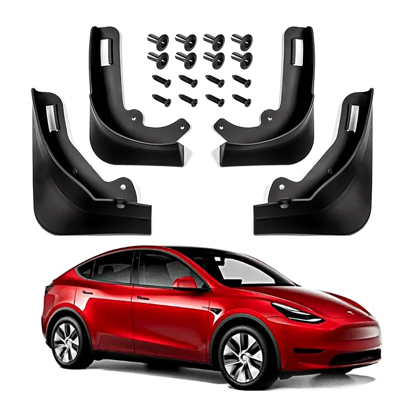 4Pcs-Fenders-For-Tesla-Model-3-Y-Mud-Flaps-No-Drill-Mudguards-Winter ...