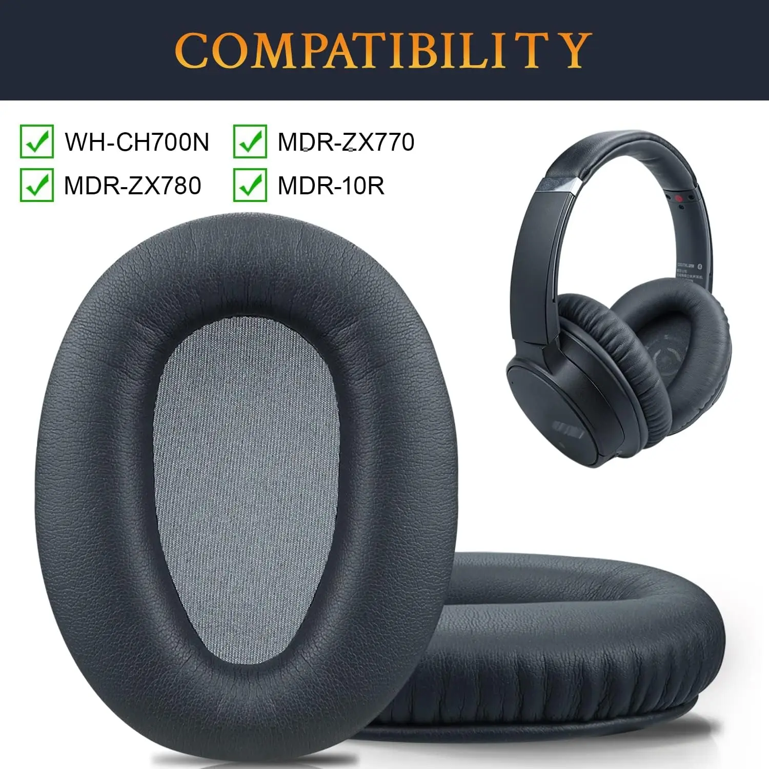 Replacement-Ear-Pads-Cushions-for-Sony-WH-CH700N-WHCH700N-MDR-ZX780 ...