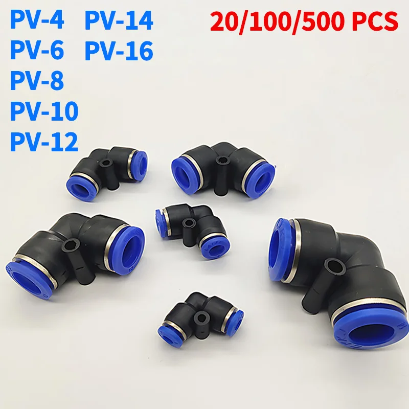 20-100-500pcs-PNEUMATIC-PV-Series-Blue-Plastic-Push-To-Connect-Tube ...