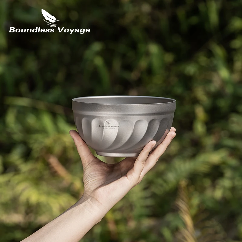 Outdoor Dining Bowl Pure Titanium Double Wall Insulated Bowl - Portable ...