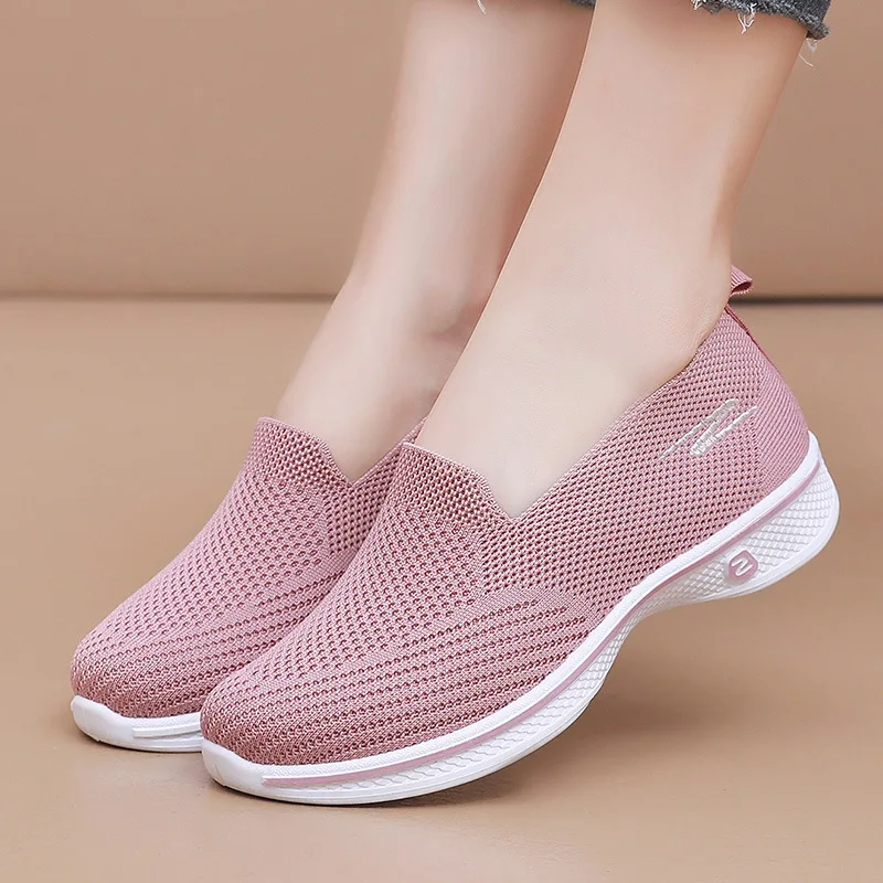Summer-new-breathable-mesh-women-s-cloth-shoes-flat-sandals-elastic ...