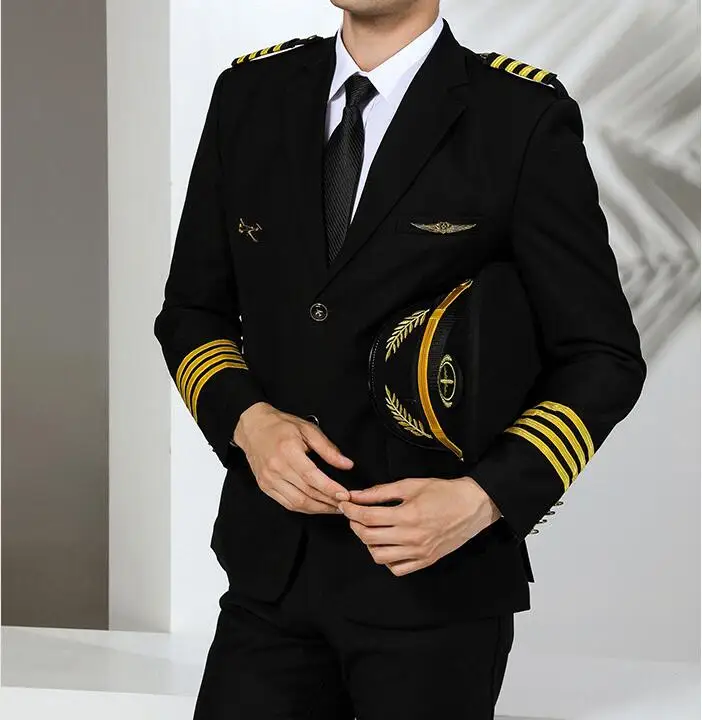 Aviador uniforme piloto pant terno masculino primavera single breasted ...