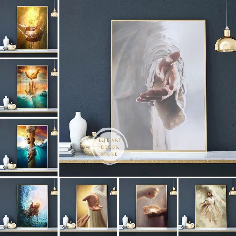 The-Hand-of-God-Jesus-Canvas-Painting-Christian-Jesus-Give-Me-Your-Hand ...