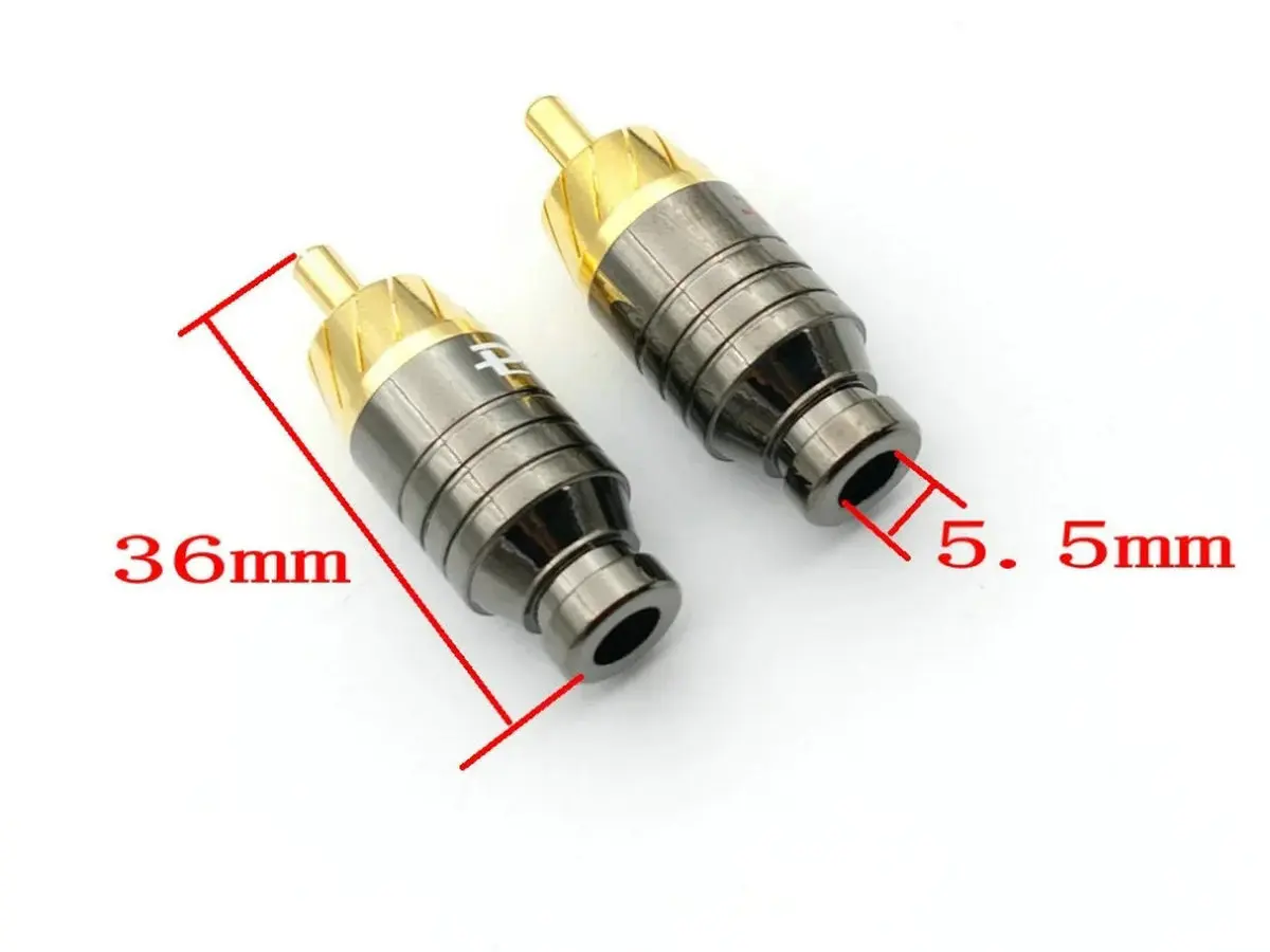 brass Gold Plated RCA Male Plug Connector soldering - AliExpress 13